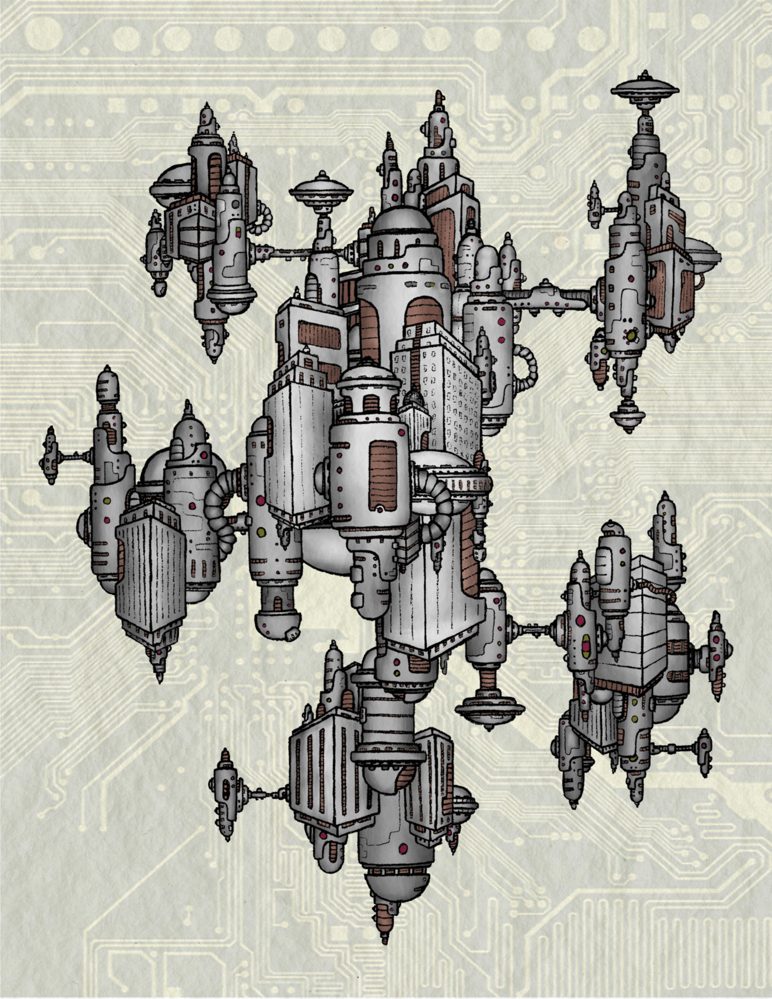 8.5×11 Ecumenopolis – digital print mounted on wood $100(2) – ATHICA